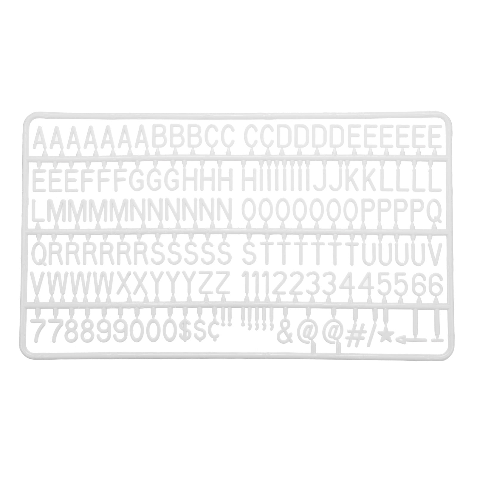 3/4 Inch Felt Letter Board Letters 2Pcs Numbers Symbols Frame White ...