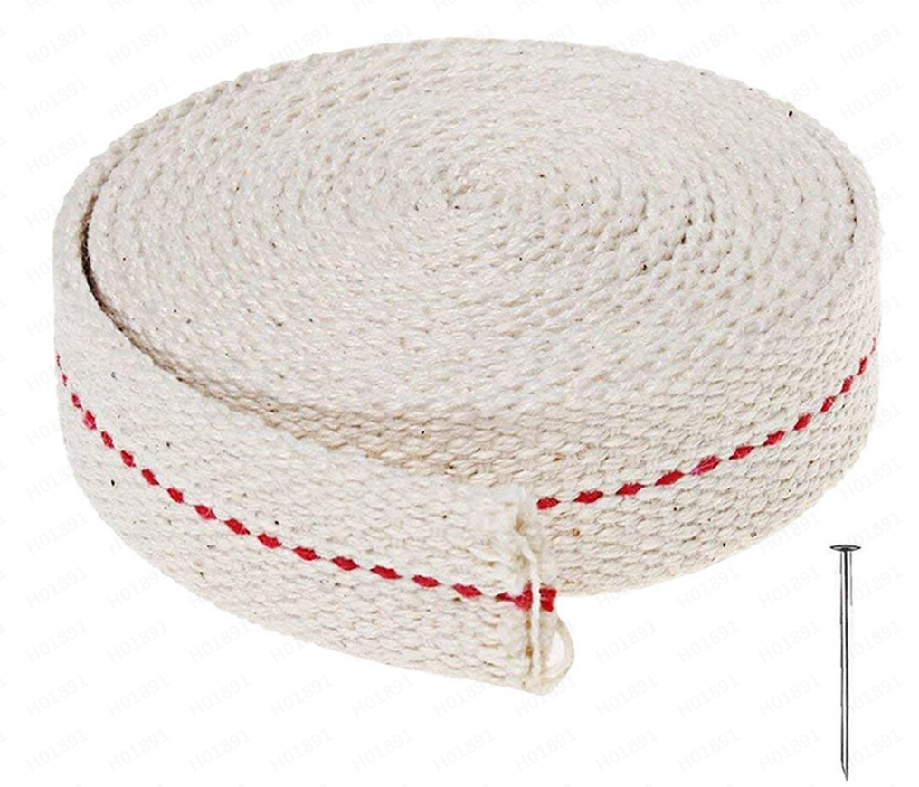3/4 Inch Flat Wide 1 Meter Long Cotton Oil Lamp Wick Kit with Red ...