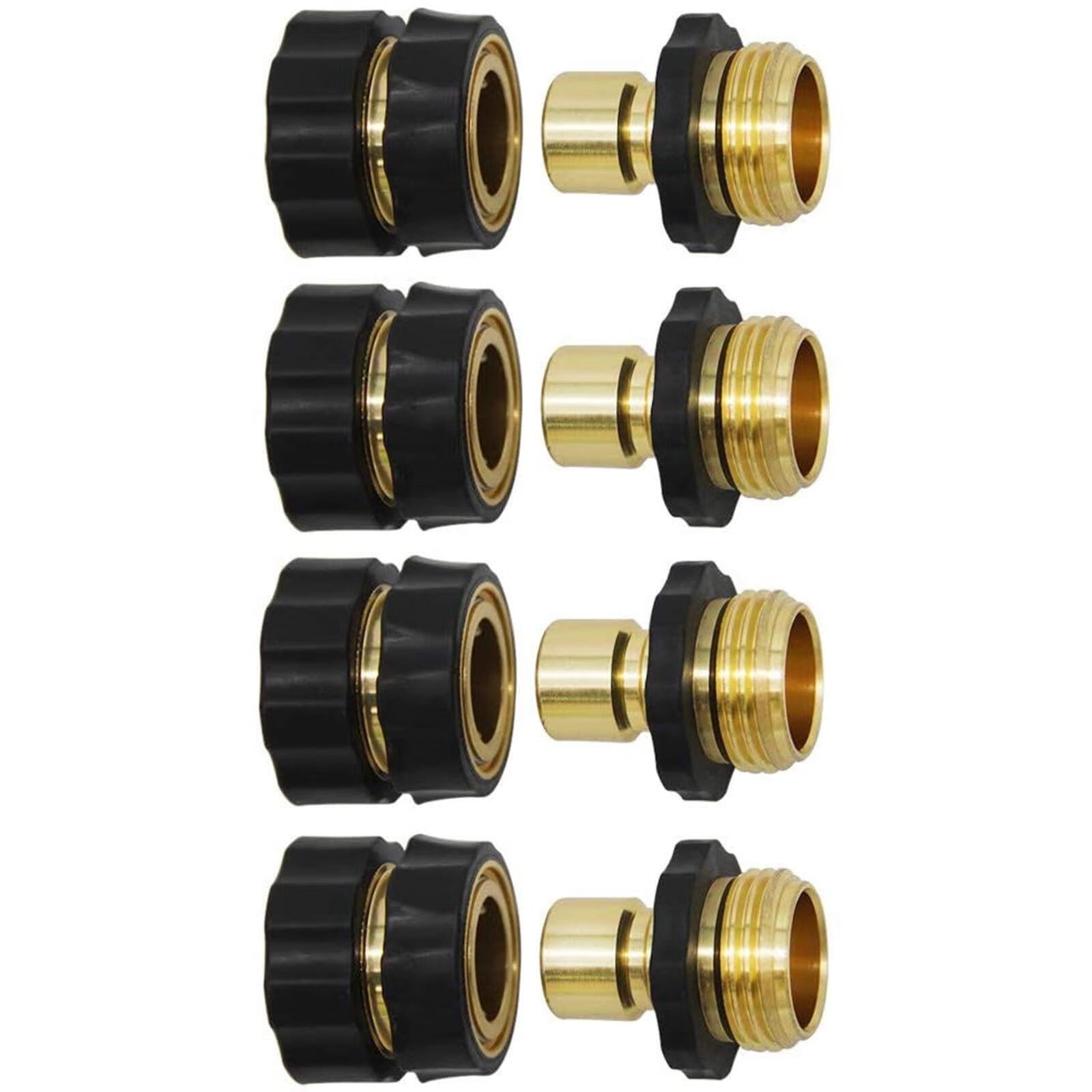 3/4 Inch Garden Hose Fitting Quick Connector Male and Female Set,4 Set ...