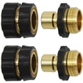 3/4 Inch Garden Hose Fitting Quick Connector Male and Female Set with ...