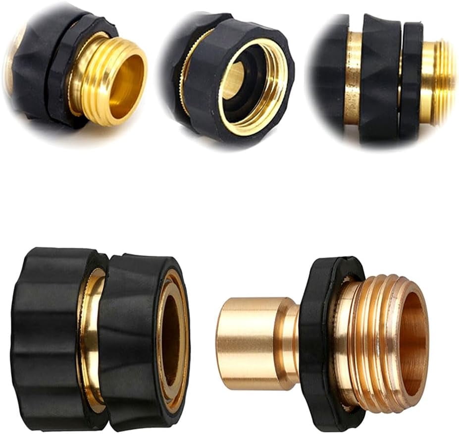 3/4 Inch Garden Hose Quick Connector 4 Sets/bag, 2026 Upgrade Heavy ...