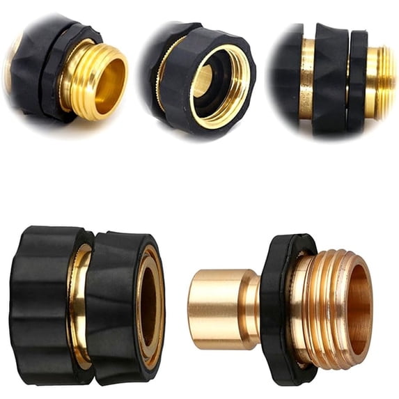 3/4 Inch Garden Hose Quick Connector 4 Sets/bag, 2026 Upgrade Heavy ...