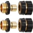3/4 Inch Garden Hose Quick Connector Fittings, Easy Fitting, Male and ...