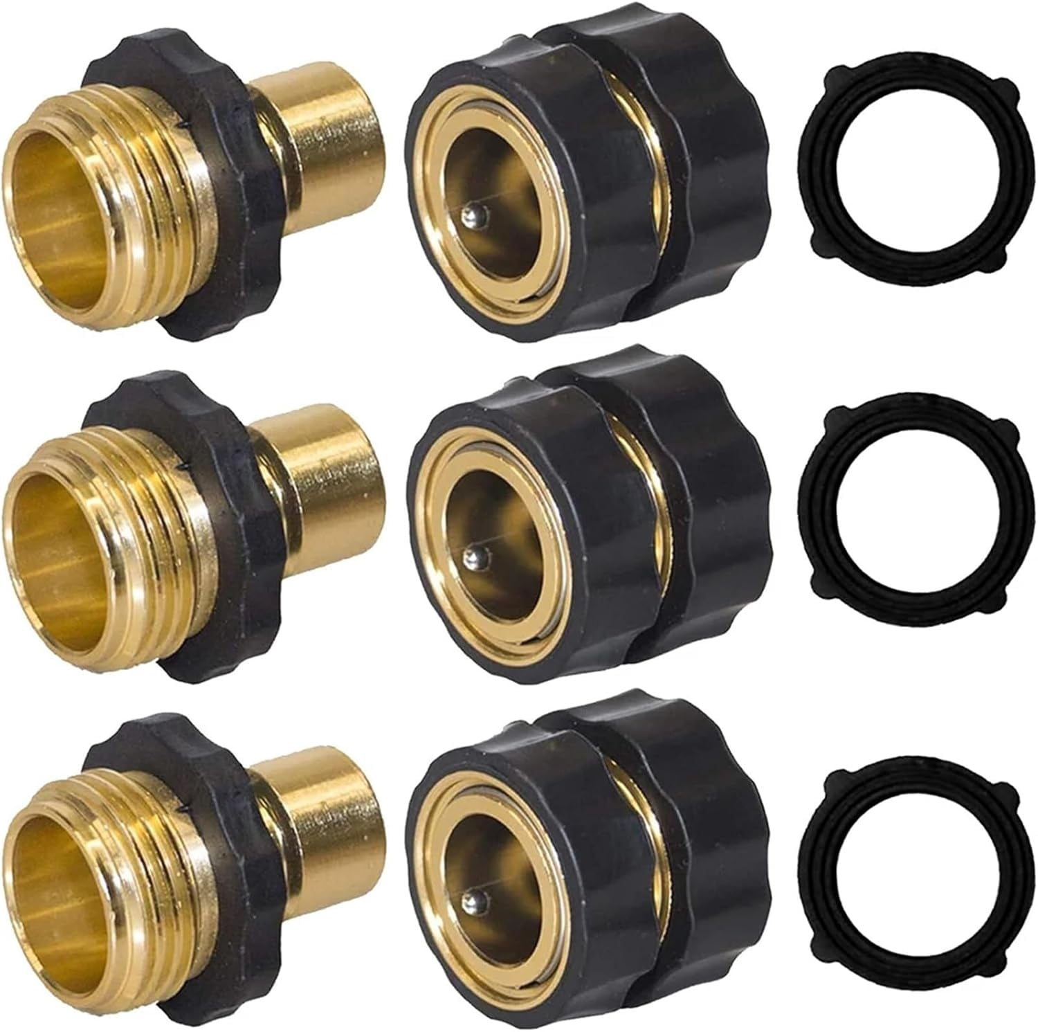 3/4 Inch Garden Hose Quick Connector, Male And Female Garden Hose ...