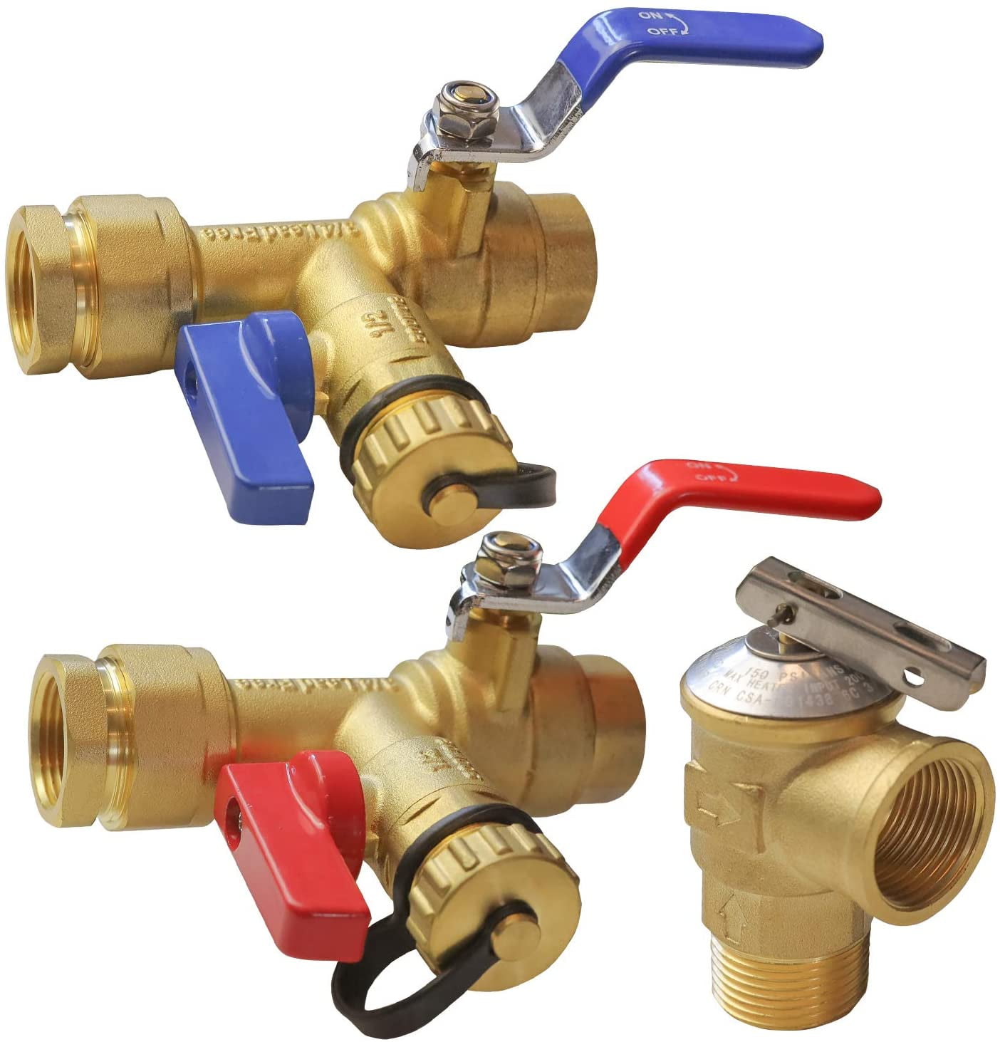 3/4 Inch IPS Isolator Tankless Water Heater Service Valve Kit, with ...