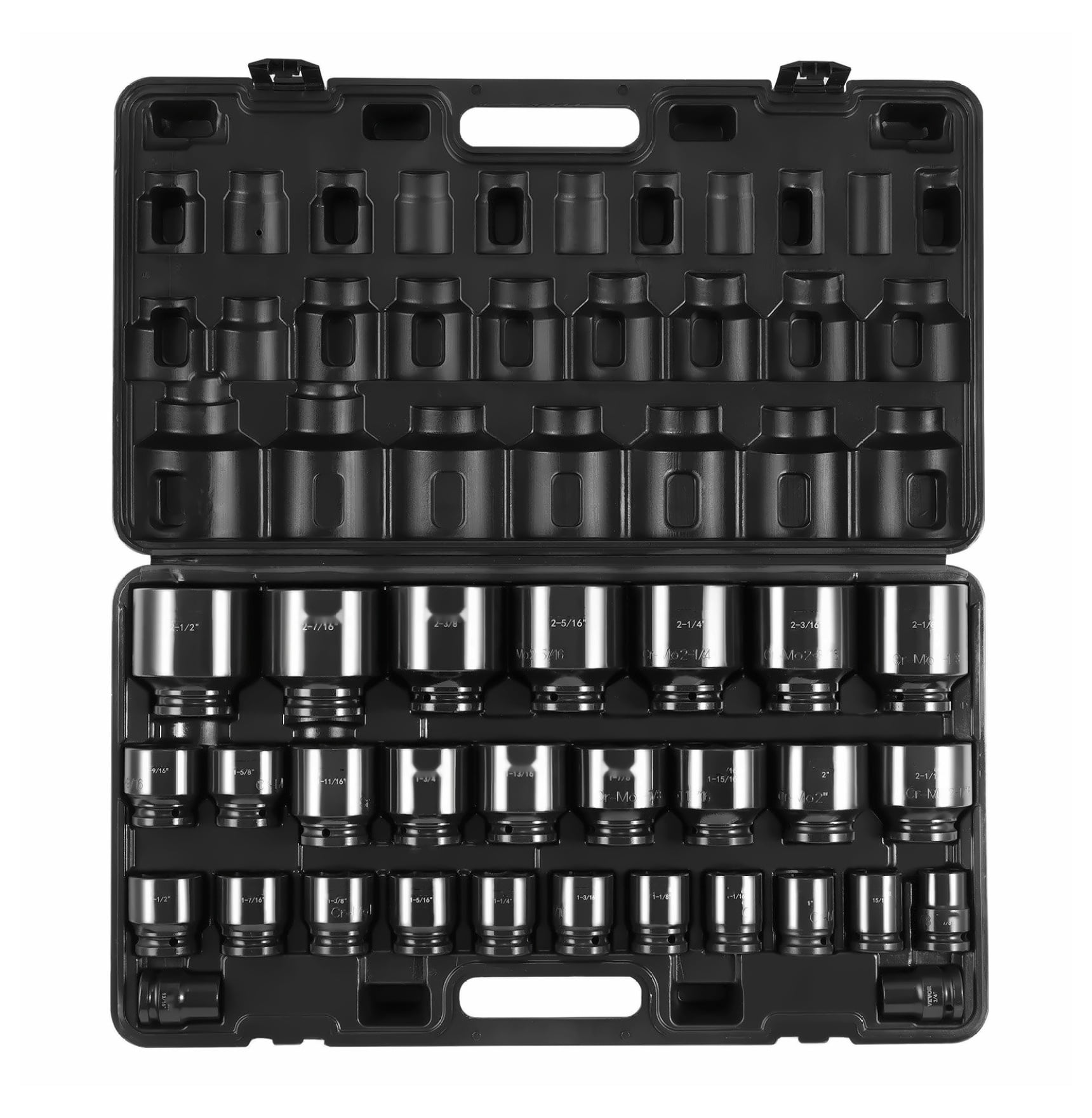 3/4 Inch Impact Socket Set 29 Piece - 6 Point, CR-M0, Drive Socket Set ...