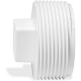 3/4 Inch PVC Pipe End Cap – SCH 40 Male Threaded Plug – MNPT PVC ...
