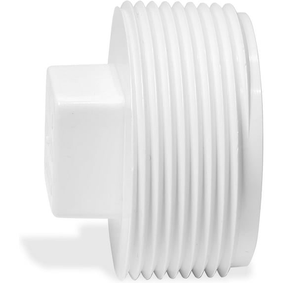 3/4 Inch PVC Pipe End Cap – SCH 40 Male Threaded Plug – MNPT PVC ...