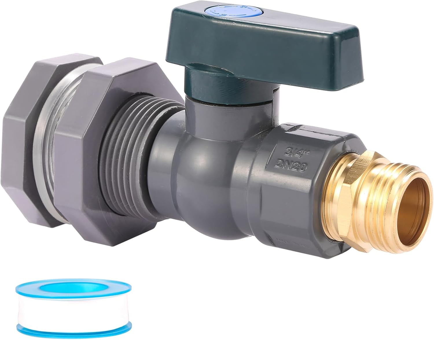 3/4 Inch Rain Barrel Spigot Kit - Water Barrel PVC Garden Diverter Kit ...