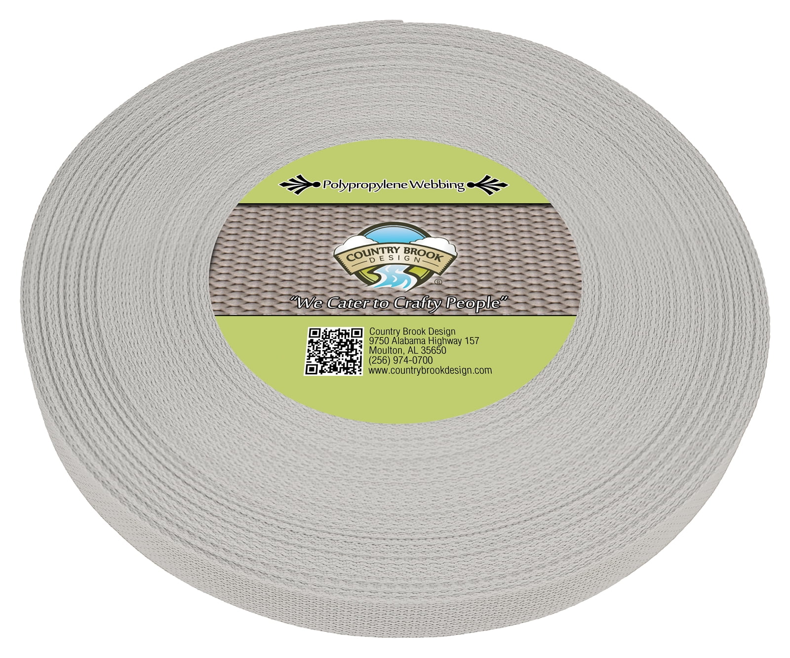 Country Brook Design® 3/4 Inch Silver Polypro Webbing, 50 Yards ...