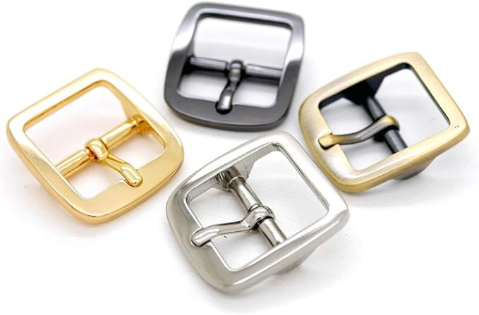 3/4 Inch Single Prong Belt Buckle Square Center Bar Buckles Craft Accessories SC04 - Pick Color ...