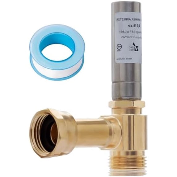 3/4 Inch Stainless Steel Water Hammer Arrestor, 3/4" GHT Male x 3/4 ...