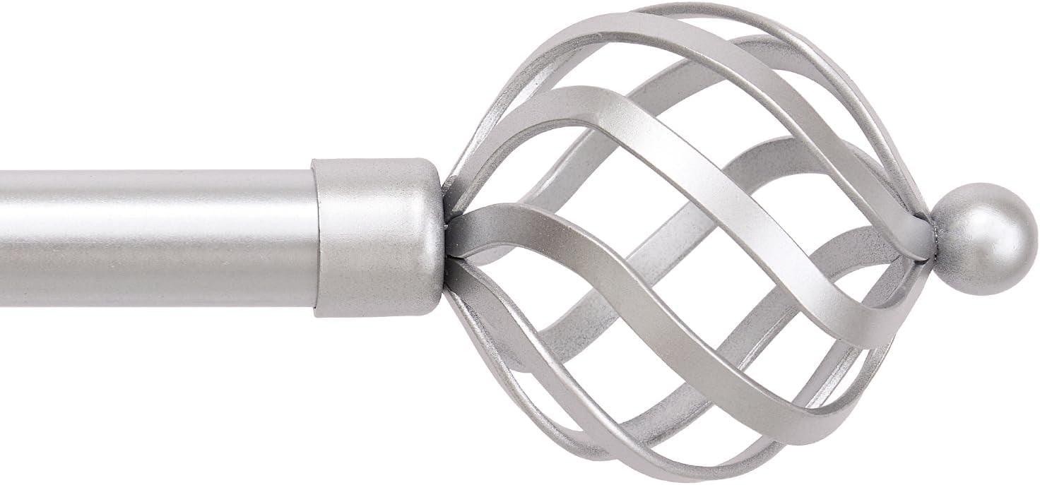 "3/4 Inch Standard Decorative Curtain Rod, 28-48"" Adjustable Length ...