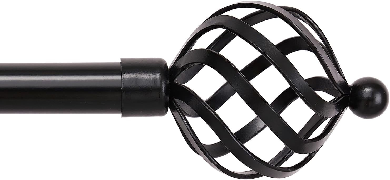 WL.Rocaille 3/4 Inch Decorative Curtain Rod, 48-84 Inch Adjustable ...