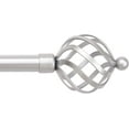 3/4 Inch Standard Decorative Curtain Rod, 48-84" Adjustable Length with ...