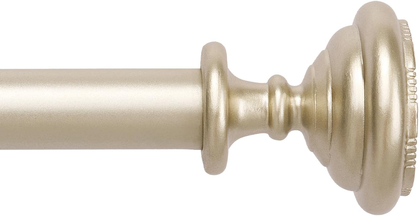 Kenney Lucas 3/4" Standard Decorative Window Curtain Rod, 66-120 ...