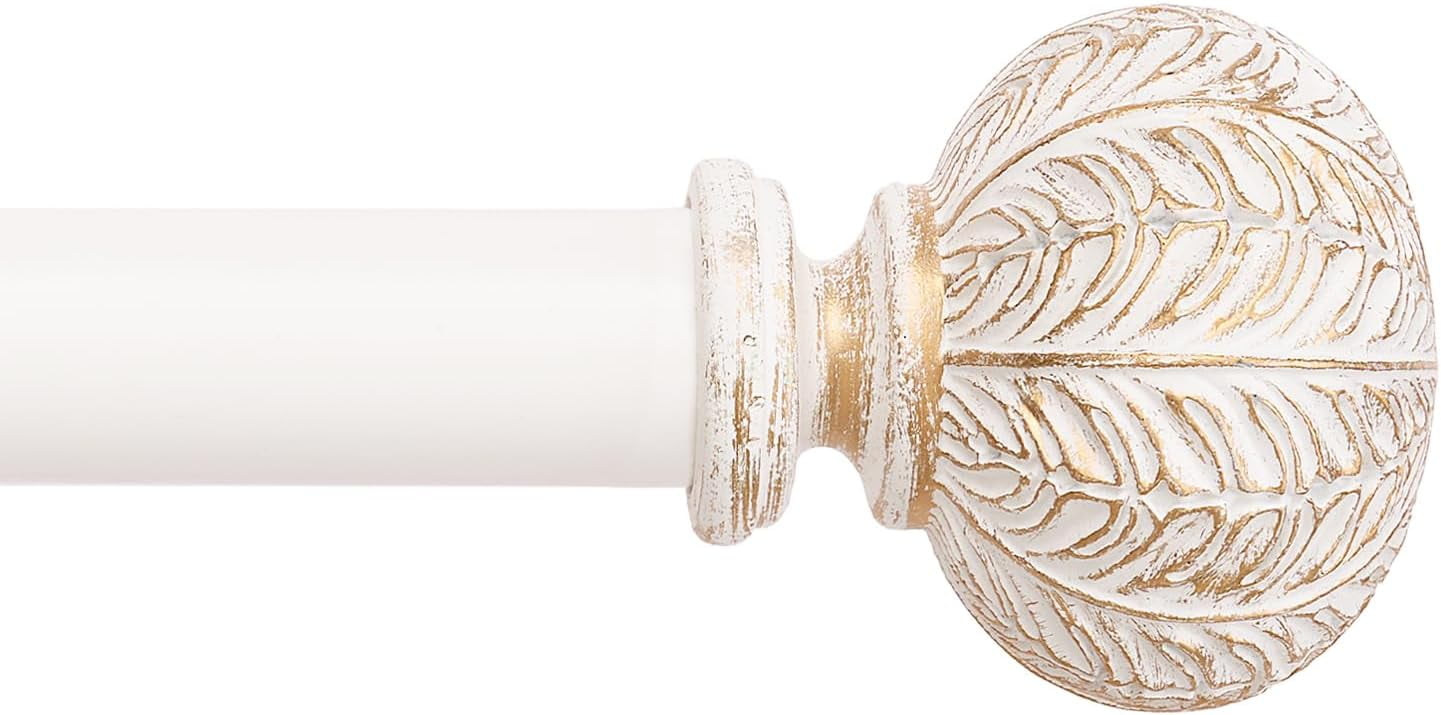 Walmart 3/4" Adjustable Decorative Curtain Rod, 48-84" Length, White ...