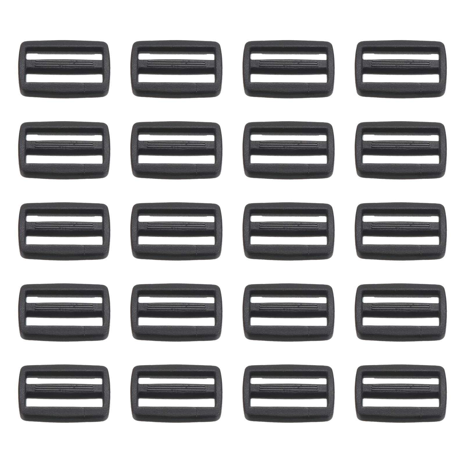 3/4 Inch Tri-Glide Slide Buckles Webbing Strap Fastener, Black, 100 ...