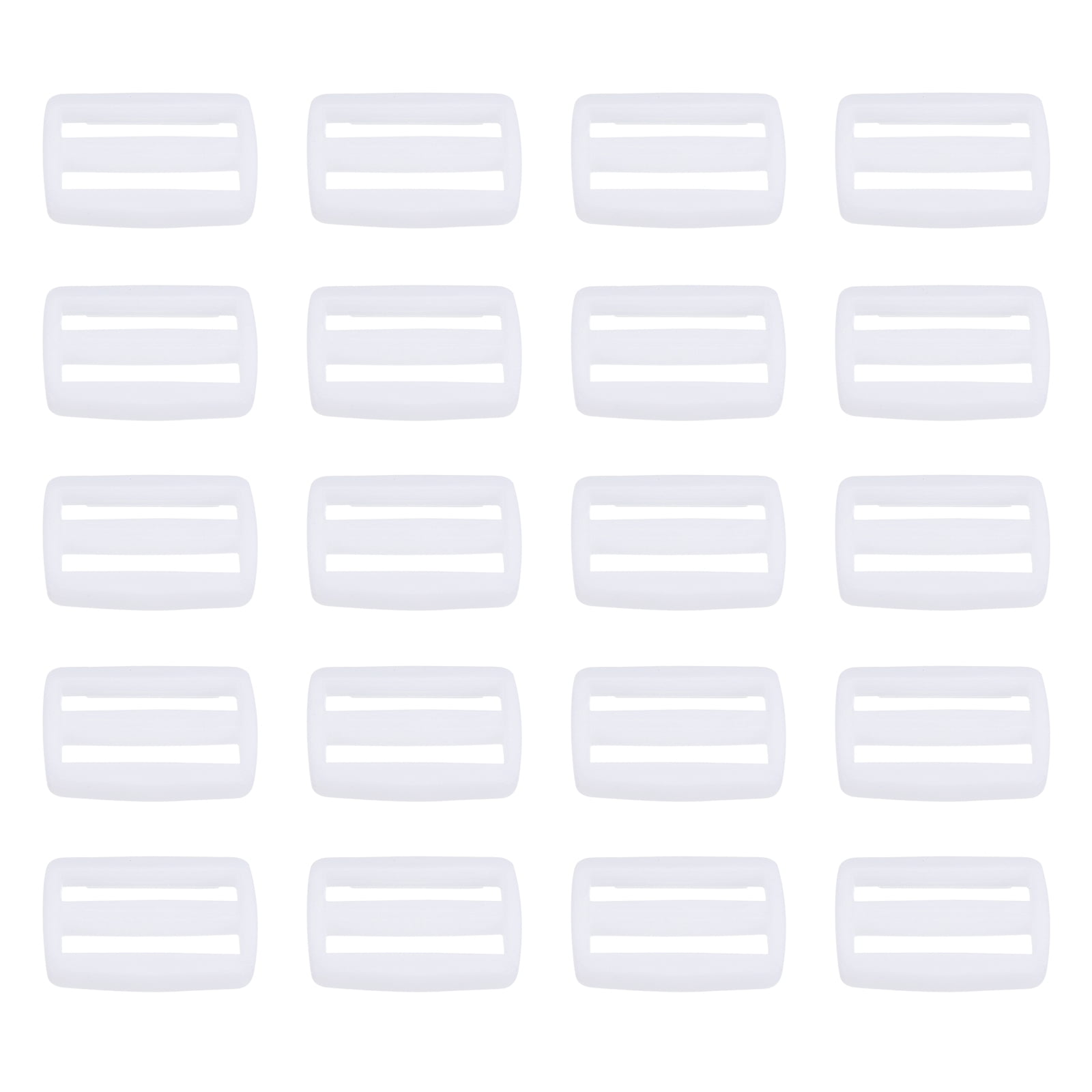 3/4 Inch Tri-Glide Slide Buckles Webbing Strap Fastener, Bright White ...