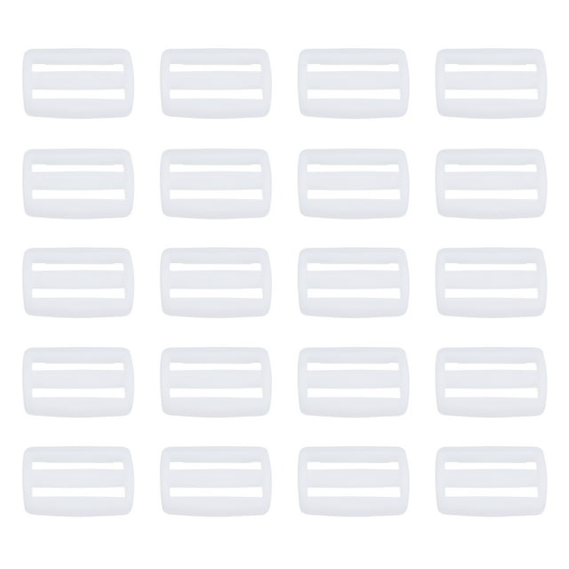 3/4 Inch Tri-Glide Slide Buckles Webbing Strap Fastener, Bright White ...