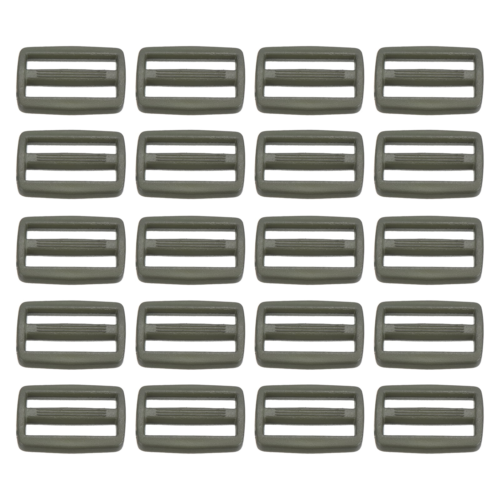 3/4 Inch Tri-Glide Slide Buckles Webbing Strap Fastener, Dark Green, 50 ...