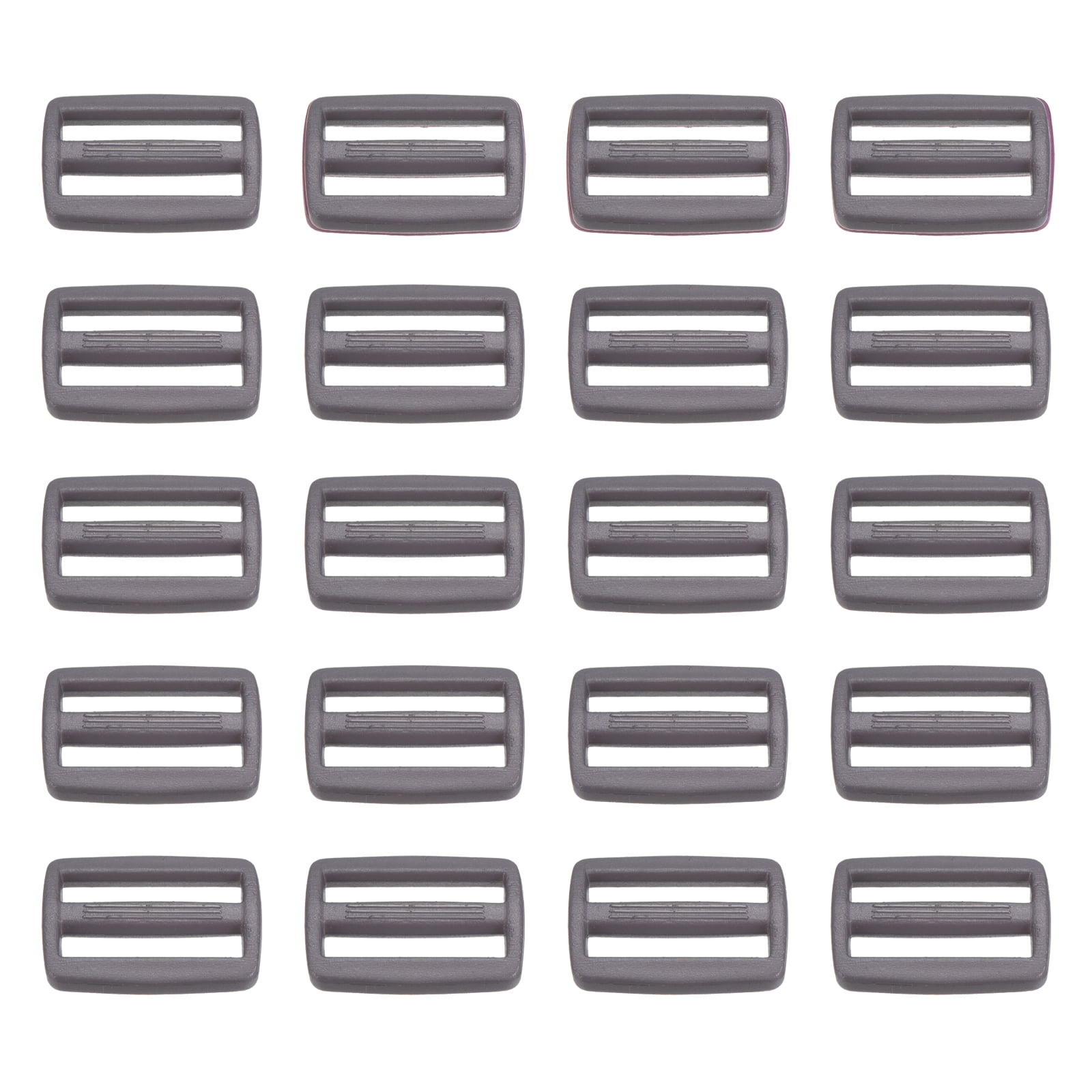 3/4 Inch Tri-Glide Slide Buckles Webbing Strap Fastener, Gray, 50 Pack ...