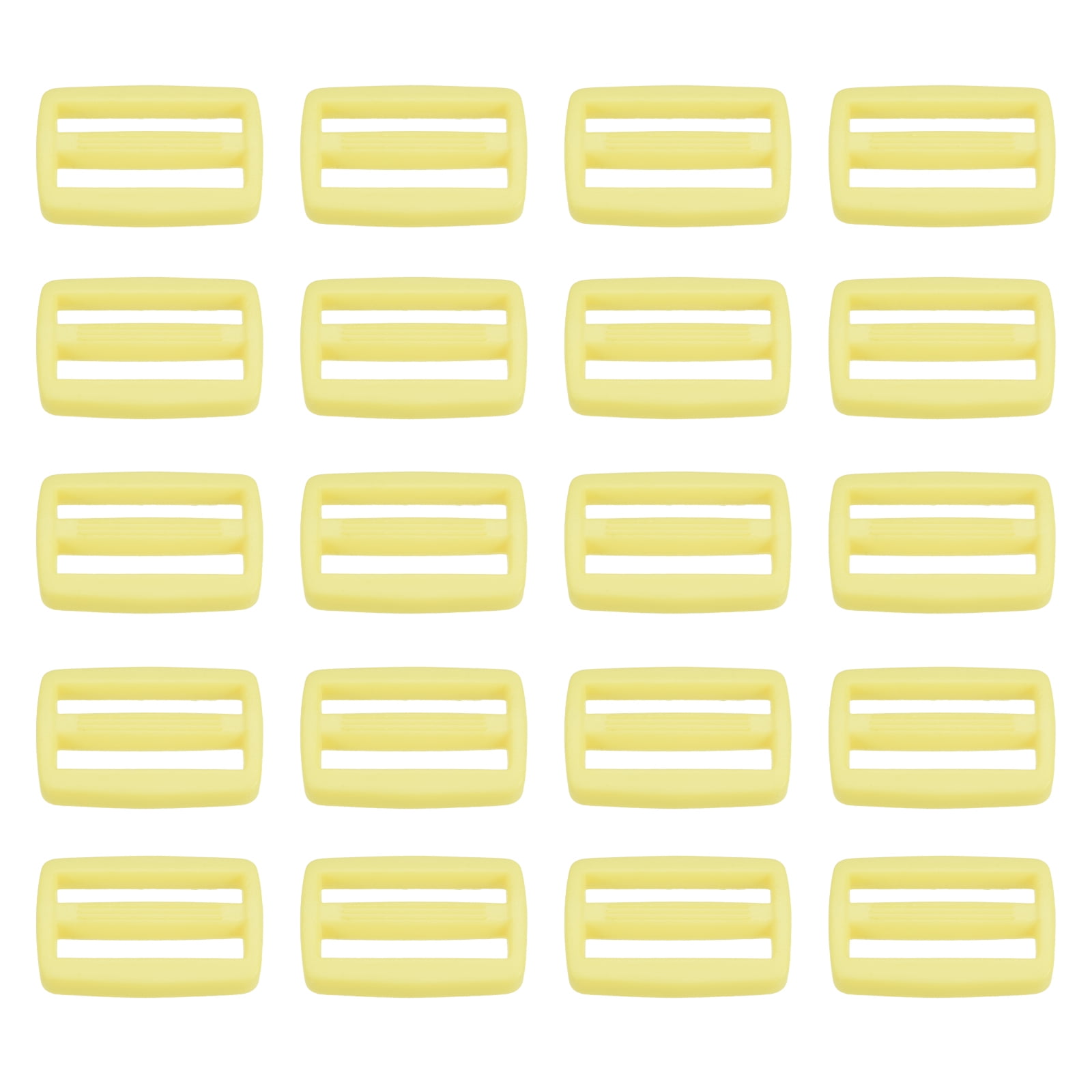 3/4 Inch Tri-Glide Slide Buckles Webbing Strap Fastener, Yellow, 100 ...