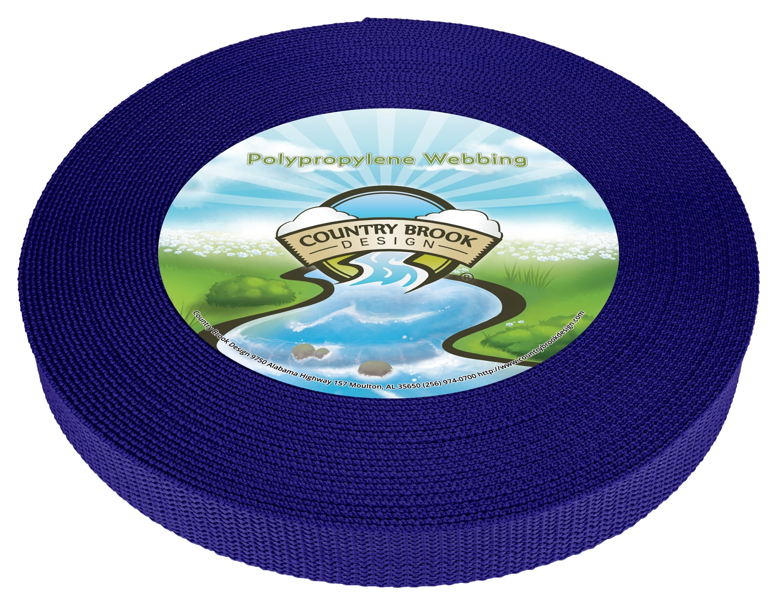 Country Brook Design® 3/4 Inch Victorian Blue Heavy Polypro Webbing, 50 ...