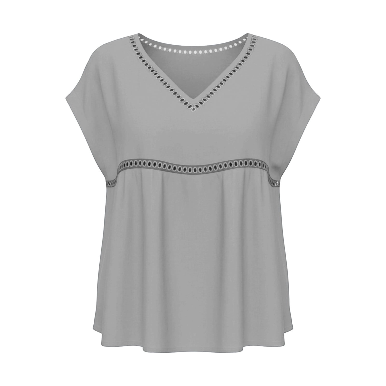 3/4 Length Sleeve Tops For Women Elegant Loose Fit Top Office Work Tops ...