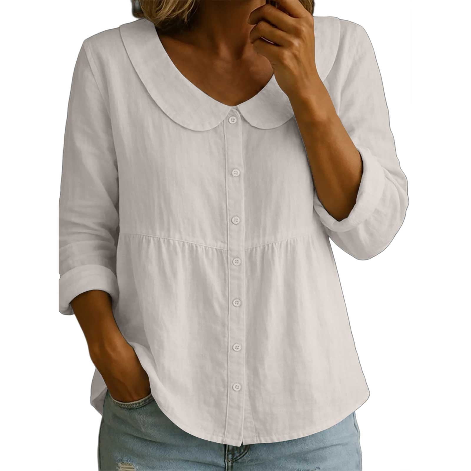 3/4 Length Sleeve Tops for Women Spring For Women Casual Long Sleeve ...