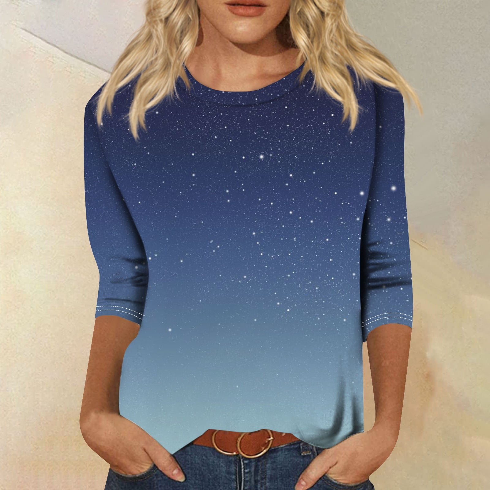 3/4 Length Sleeve Womens Tops Fresh Produce Clothing Womens Tops 3/4 ...