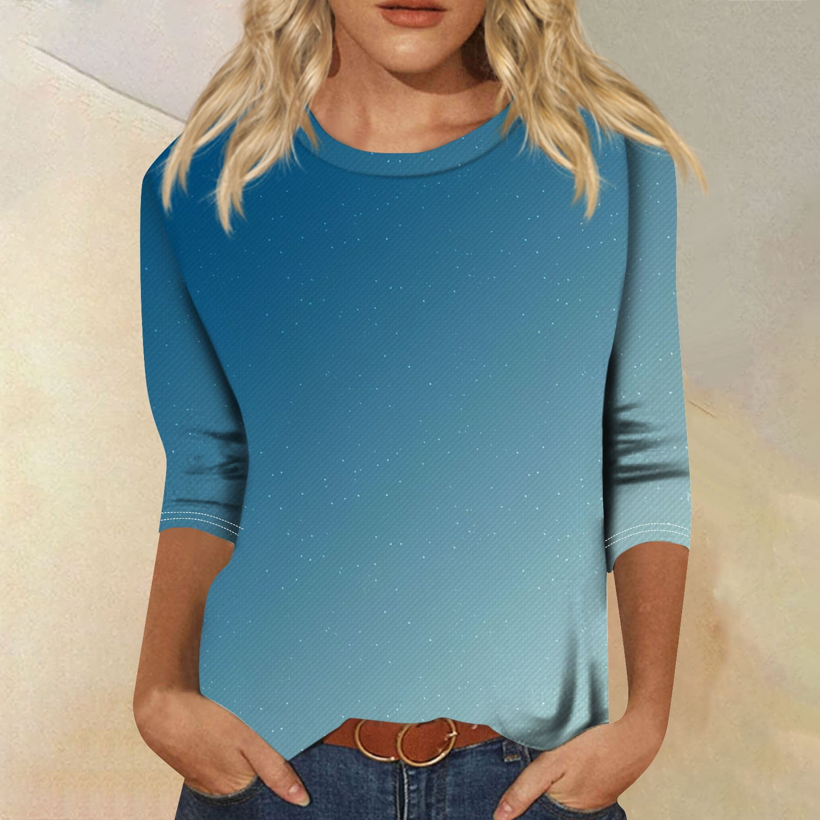 3/4 Length Sleeve Womens Tops,Fresh Produce Clothing,Womens Tops Casual ...