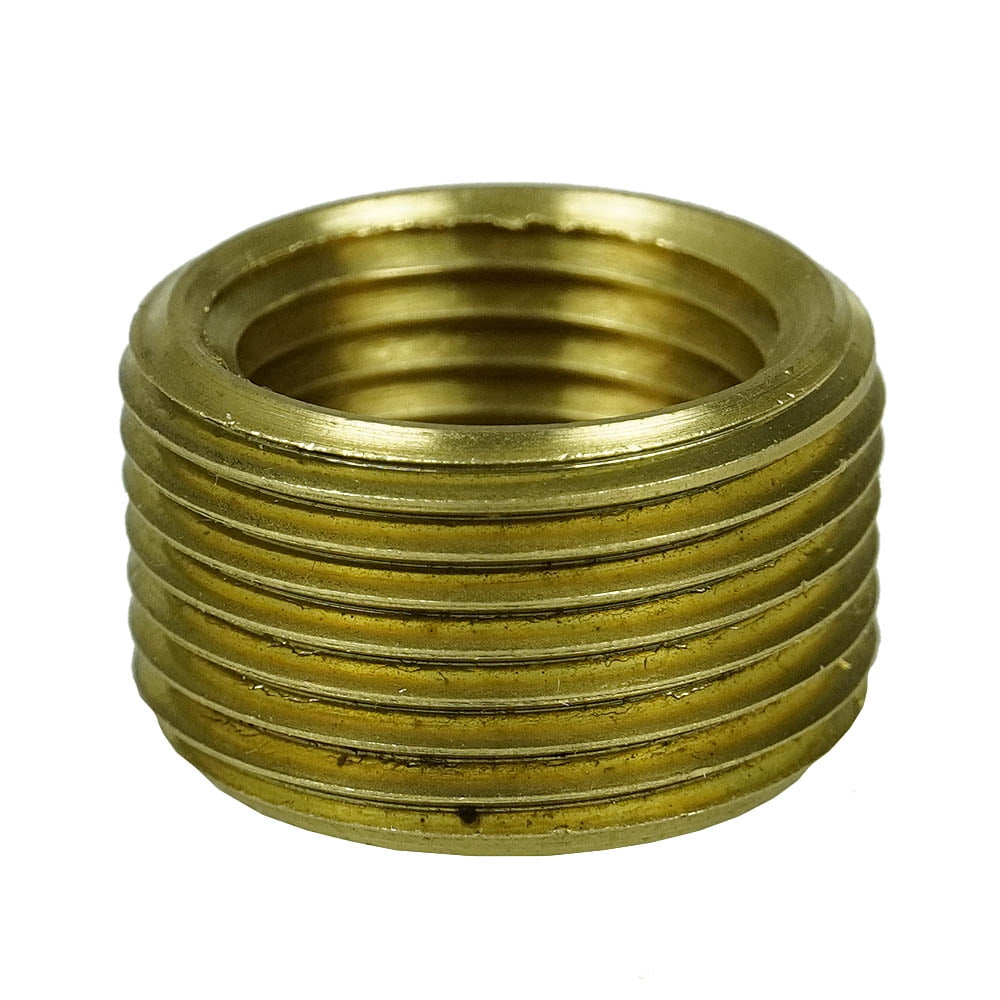3/4" Male NPT Outer x 1/2" Female NPT Inner Solid Brass Socket Bushing ...