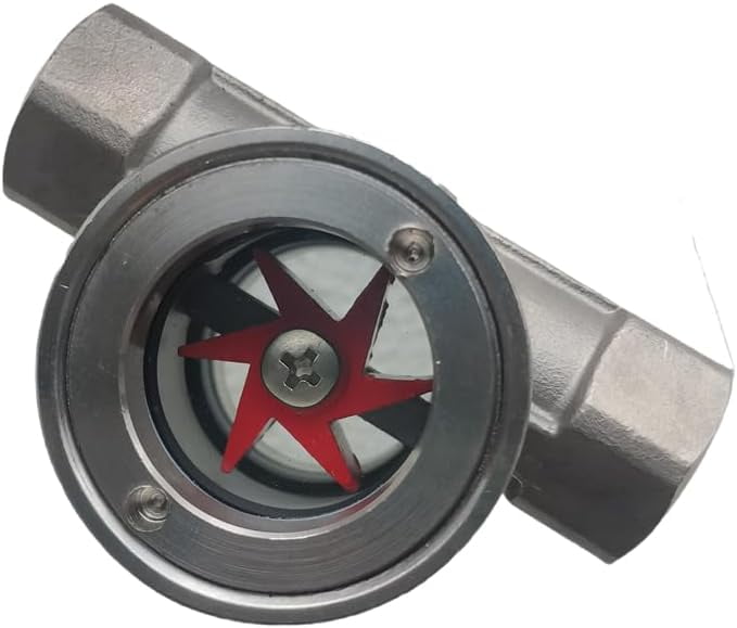 3/4" NPT Female 304 Stainless Window Sight Glass Flow Indicator with ...