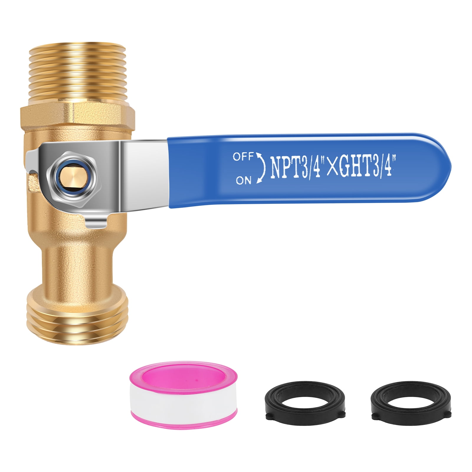 3/4" NPT/MIP Brass Male Hose Bib, Heavy Duty Outdoor Hose Spigot/Faucet ...