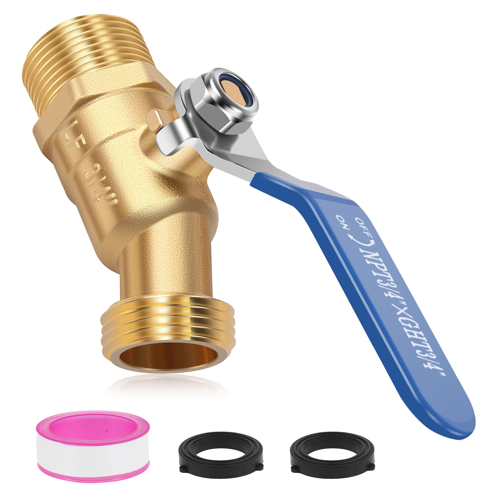 3/4" NPT Male Hose Bib with 3/4" Male GHT Threads Heavy Duty Outdoor ...