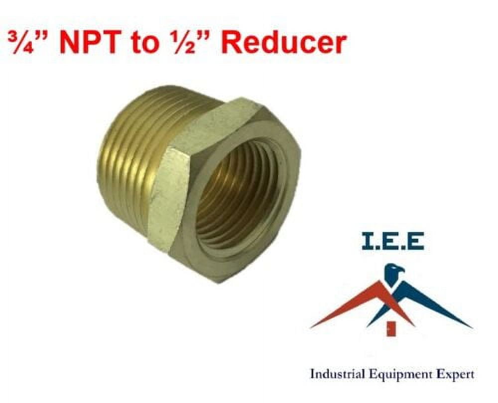 3/4" NPT to 1/2" Pipe Bushing Adapter Convert 1/2 Male to 3/4 Male ...