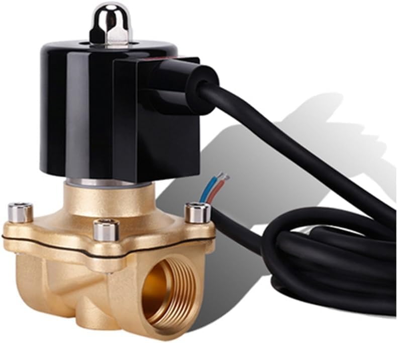 3/4" Normally Closed Brass IP68 Waterproof Fountain Solenoid Valve 110V 24V 12V 24v Solenoid ...