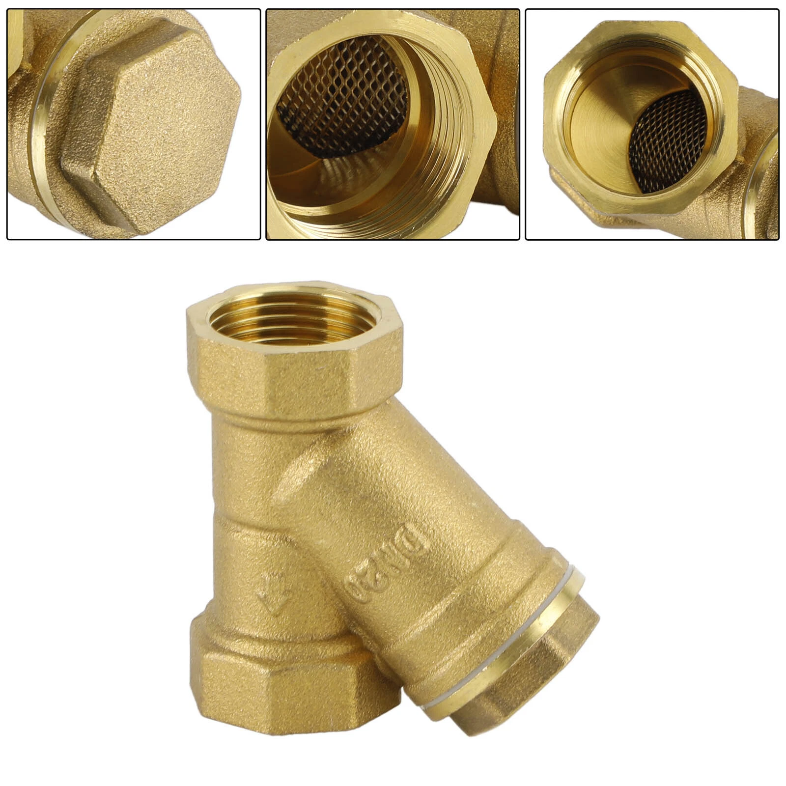 3/4 Npt Thread Y Shaped Brass Strainer Filter Valve Connector For Water ...