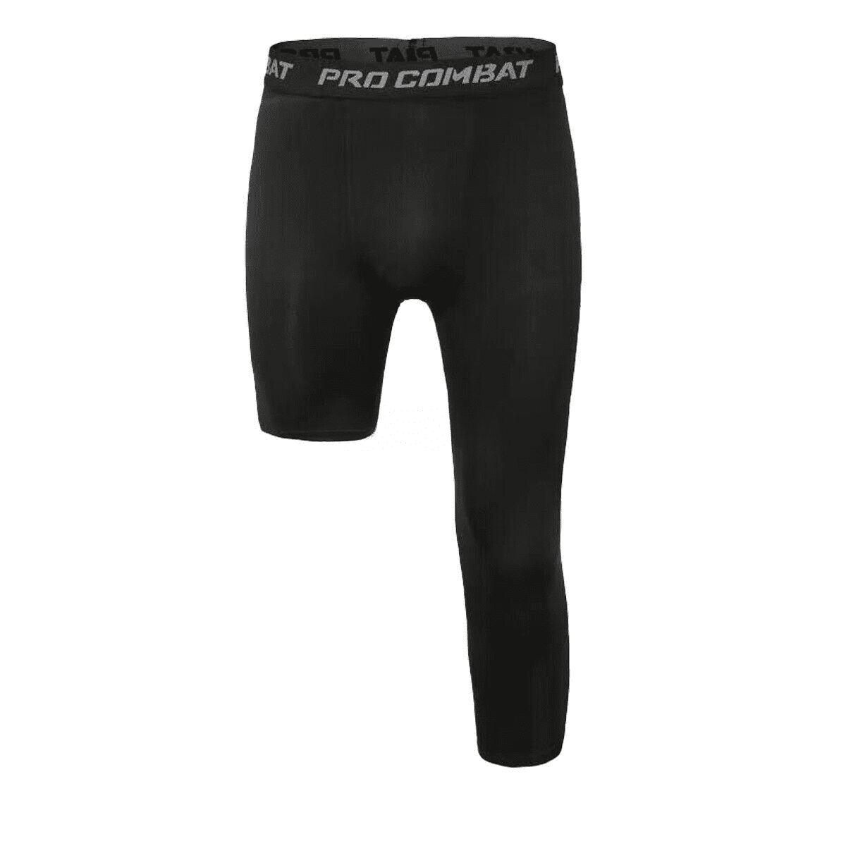 3/4 One Leg Tights Basketball Capri Compression Training Pants Athletic ...