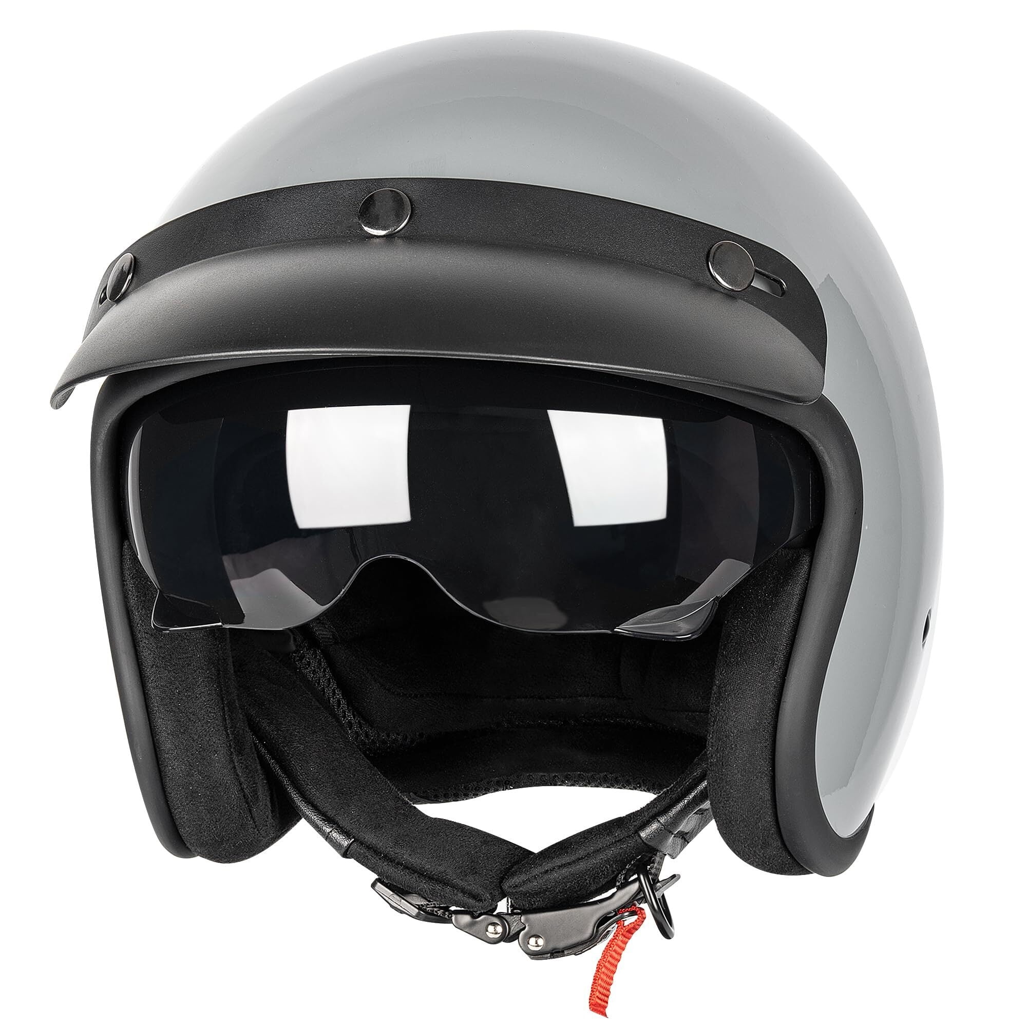 3/4 Open Face Retro Motorcycle Helmet Vespa Helmet Vintage Helmet for ...