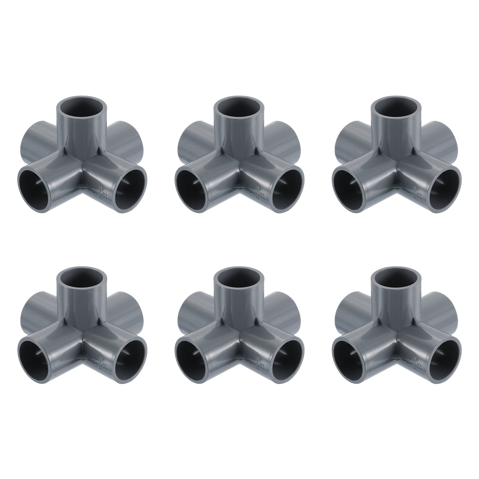 3/4" Fittings, 6Pcs 5 Way Elbow Connector Elbow Corner Fitting, Grey - Walmart.com