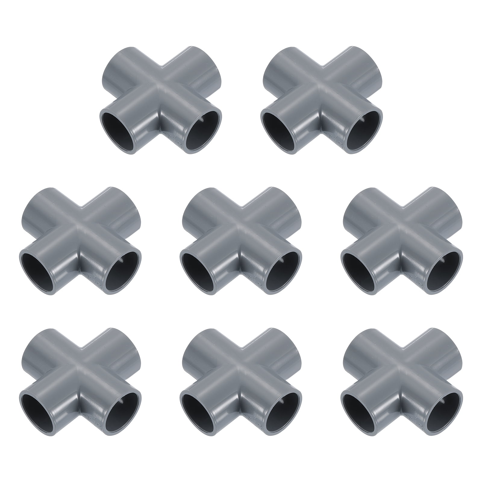 3/4" PVC Fittings, 8 Pcs 4 Way Elbow Connector Elbow PVC Corner Fitting, Grey - Walmart.com