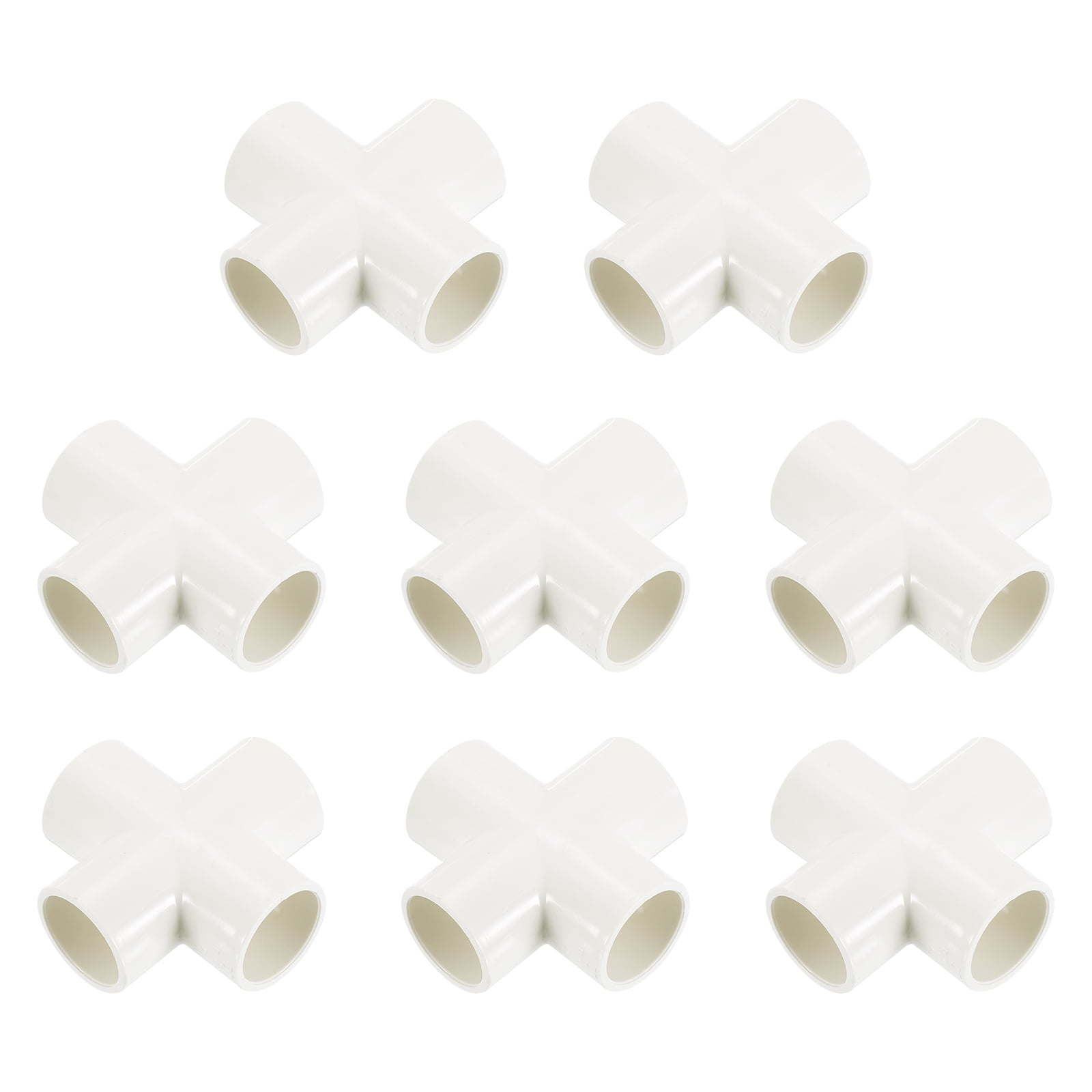 3/4" Fittings, 8Pcs 4 Way Elbow Connector Elbow Corner Fitting, White ...