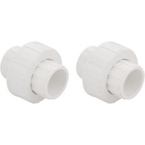 6Pcs 3/4" PVC Union Pipe Fittings, 3/4" PVC Coupling Adapters(Socket x ...