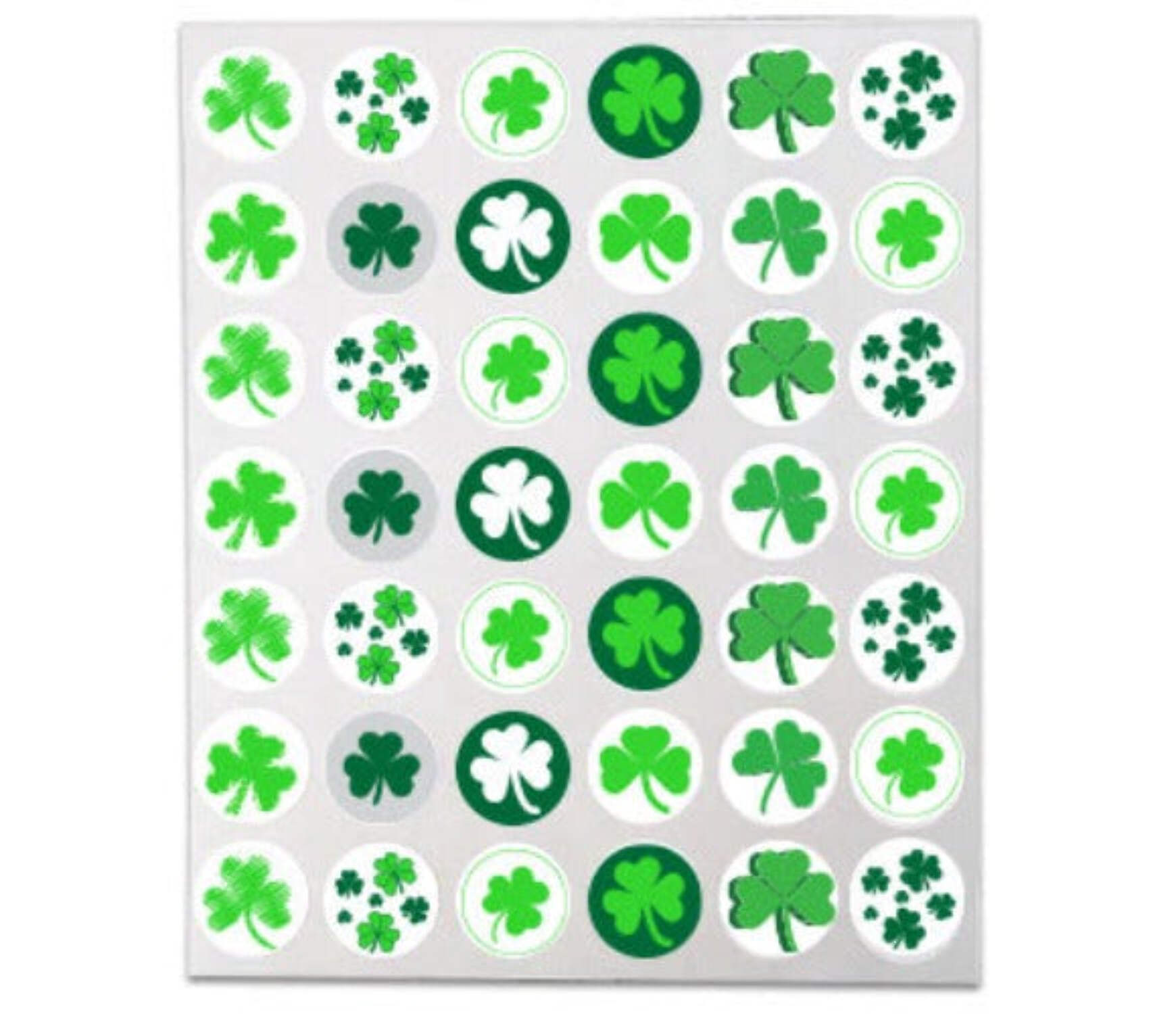 3/4" Permanent Shamrock Sticker Packs, 840/Labels, 20/Sheets - Walmart.com