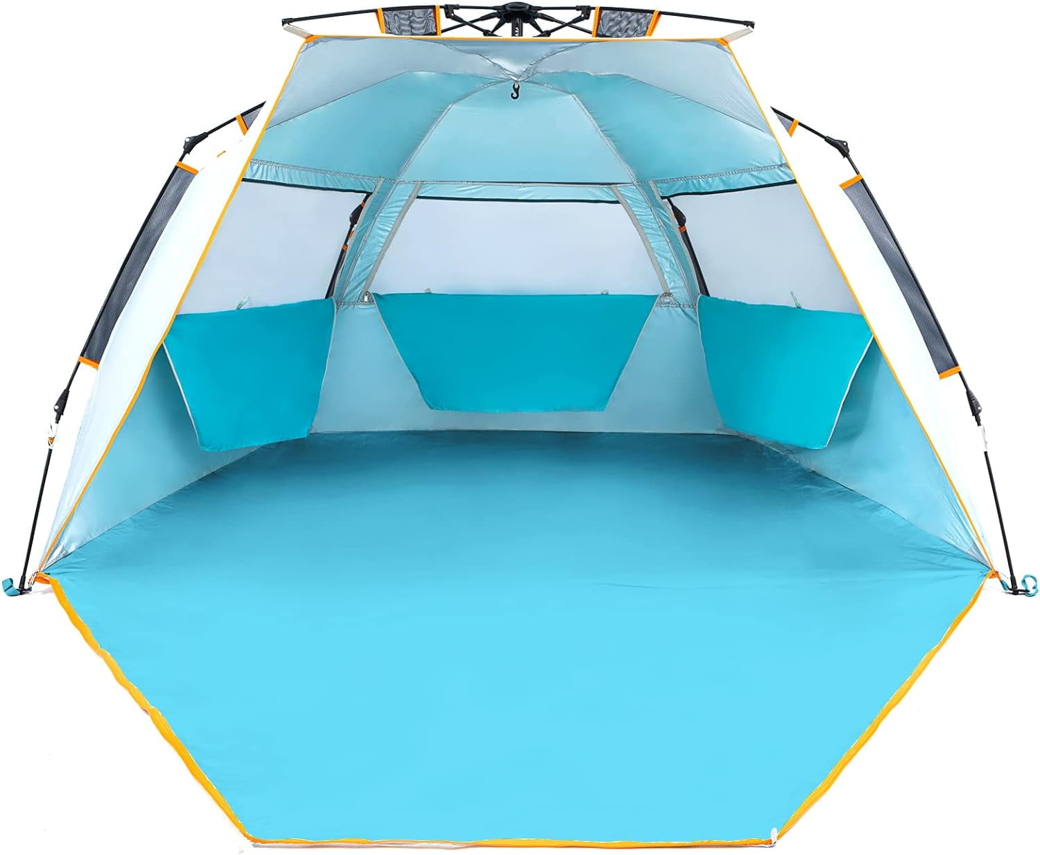3-4 Person Easy Up Beach Tent UPF 50+ Portable Instant Sun Shelter ...