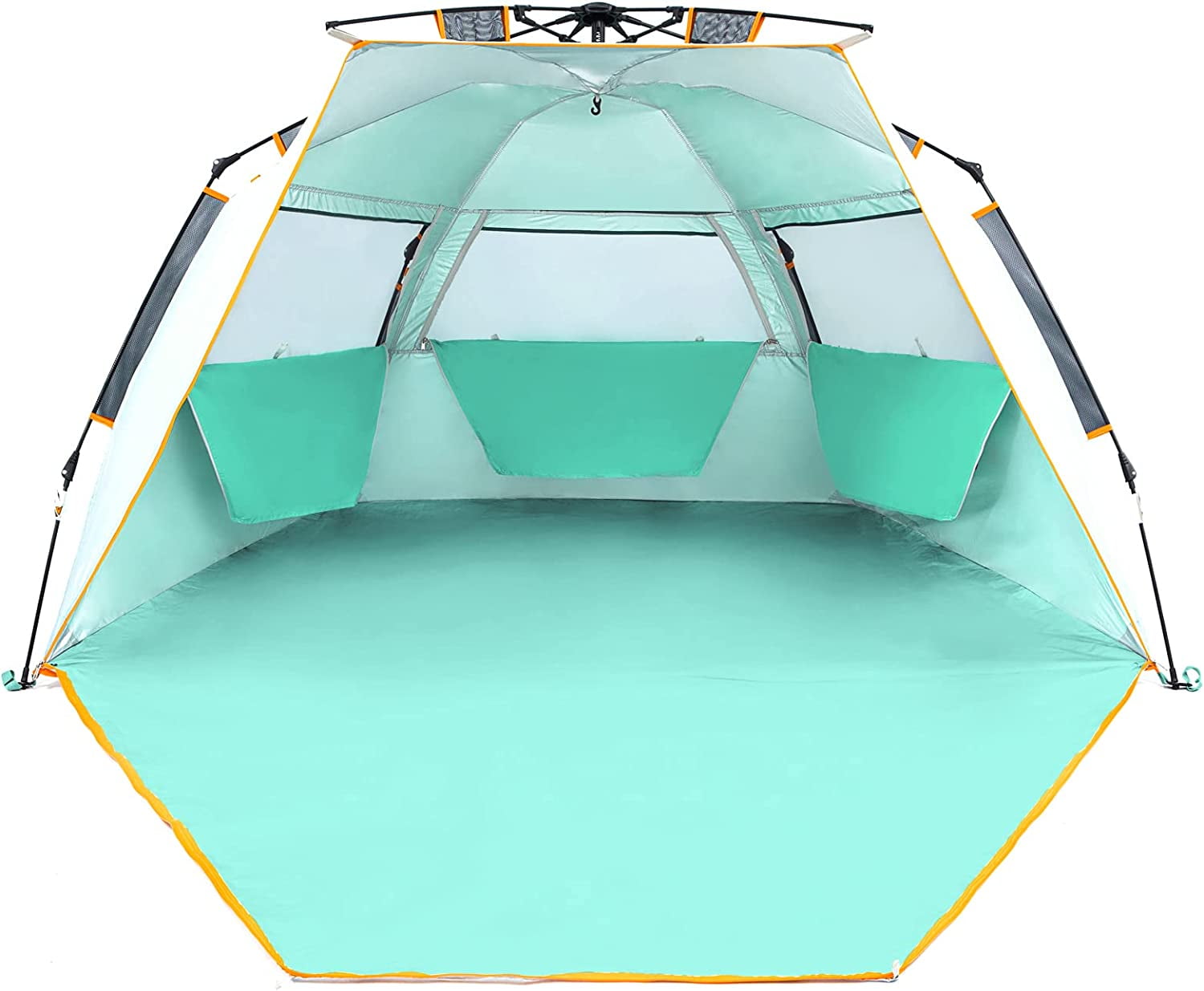 3-4 Person Easy Up Beach Tent UPF 50+ Portable Instant Sun Shelter ...