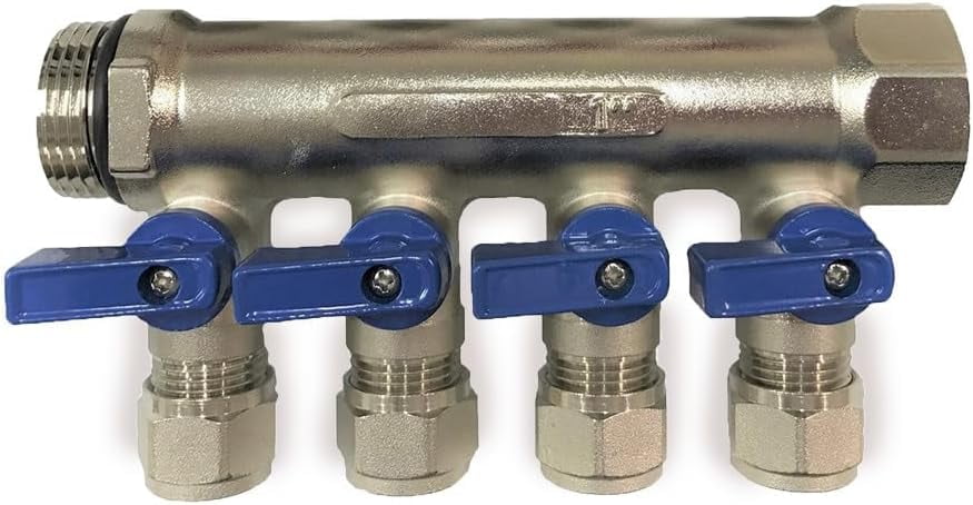 3/4" Plumbing PEX Manifolds w/ 1/2" Pex Ball Valves - Radiant Heat ...