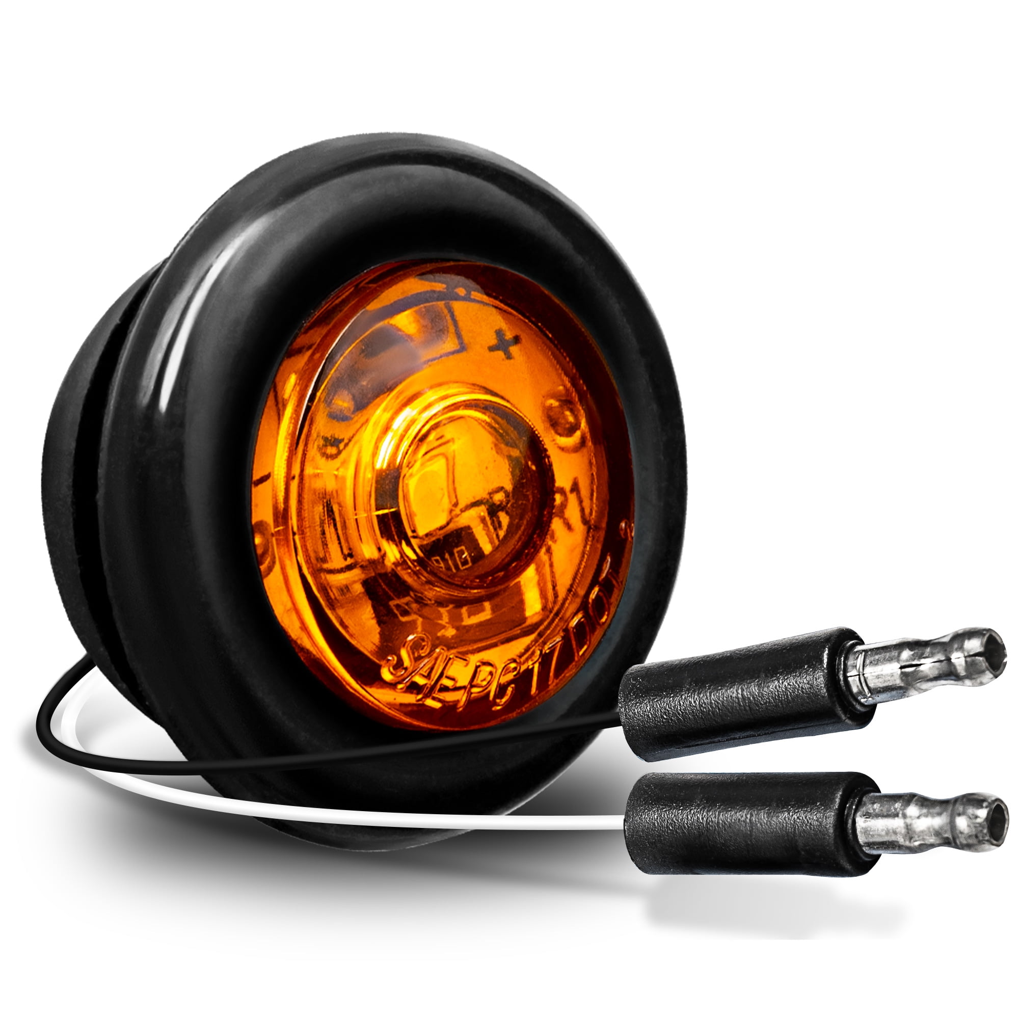 3/4" Round DOT P2PC Amber LED Bullet Clearance Marker Lights for ...